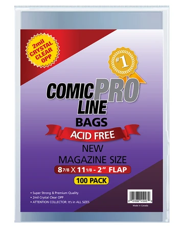 New Magazine Size – 8 7/8″ x 11 1/8″ with 2″ flap Comic Bags– Thunder ...